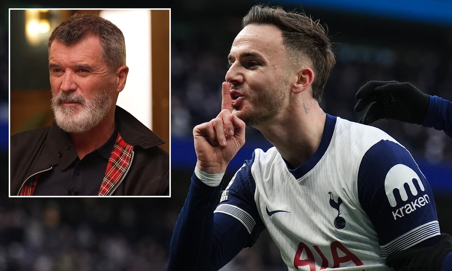 James Maddison hits back at Roy Keane after scoring Tottenham's winner ...