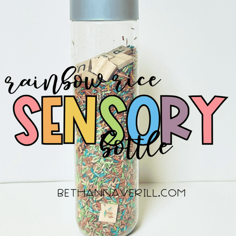 How to Make a Rainbow Rice Sensory Bottle