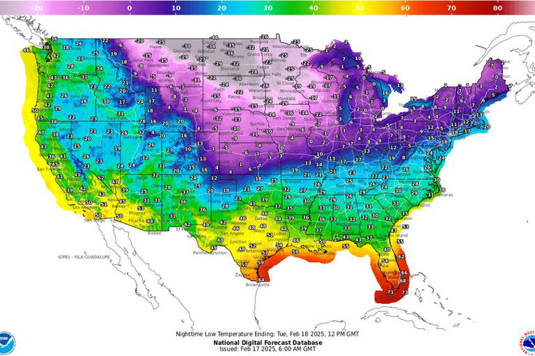National Weather Service map predicts exact date when temperature will ...