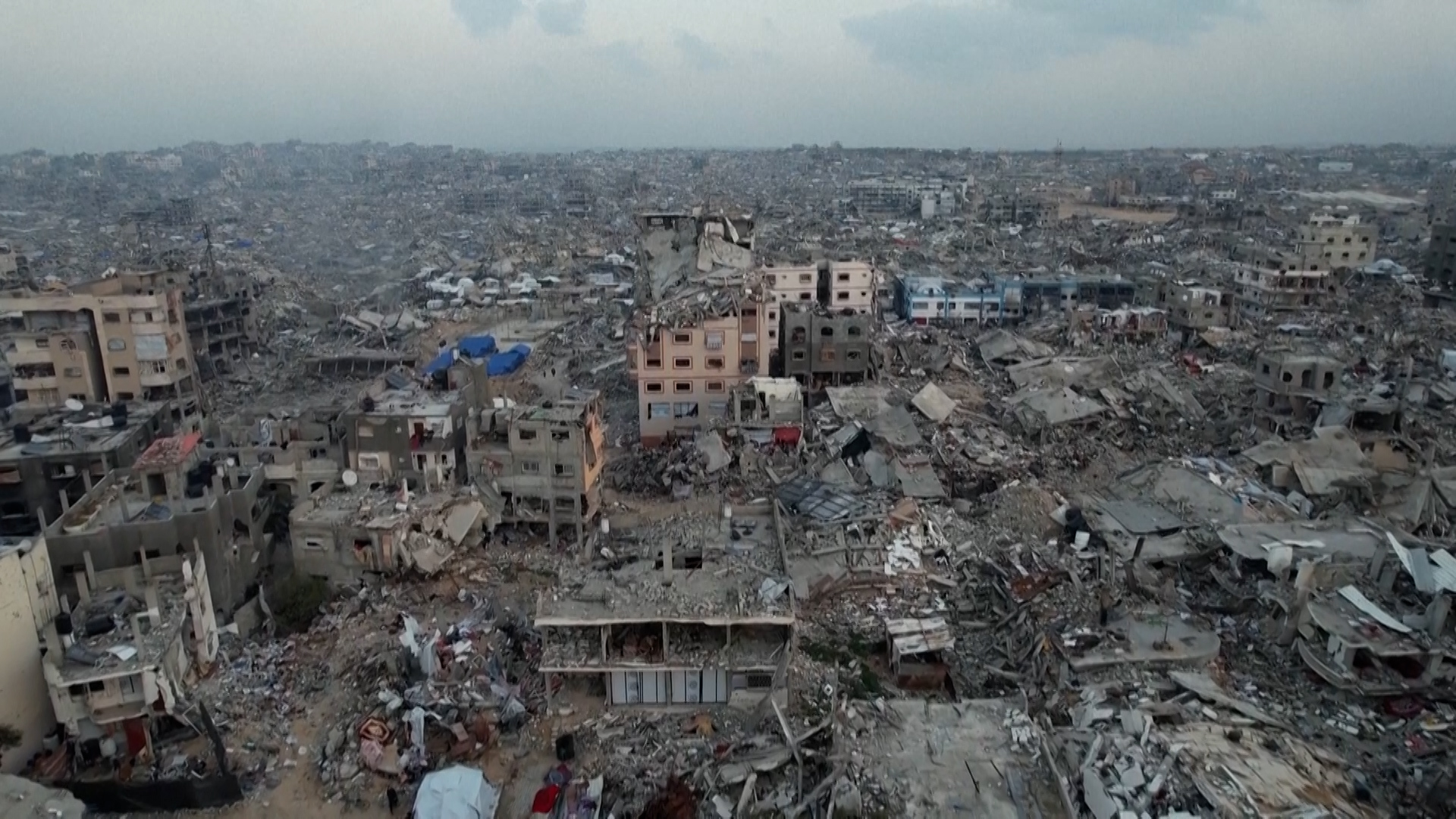 Drone footage shows destruction of north Gaza after 500 days of war