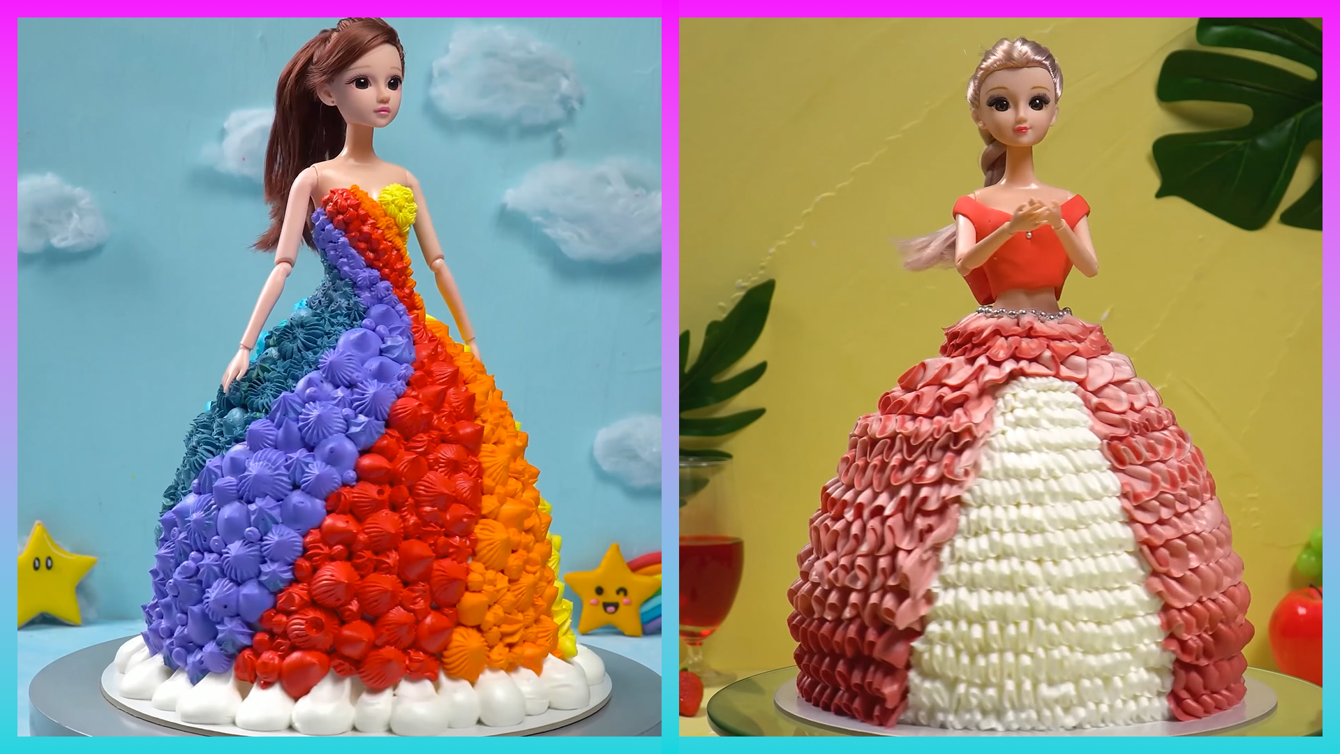 Princess Cake with Charming Dress 👑🌸🍰 | Elegant & Magical Cake Design ...