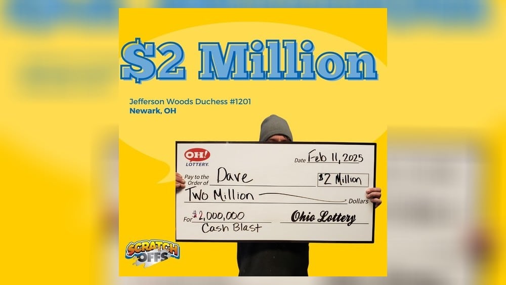 Man wins $2 million off scratch-off ticket in Ohio