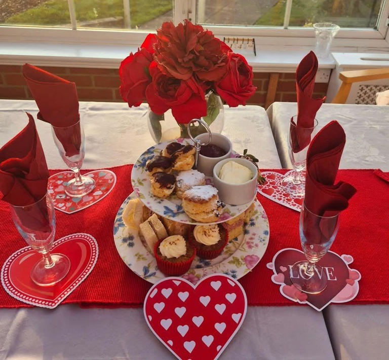 Valentines high tea at Nyton House care home, Chichester
