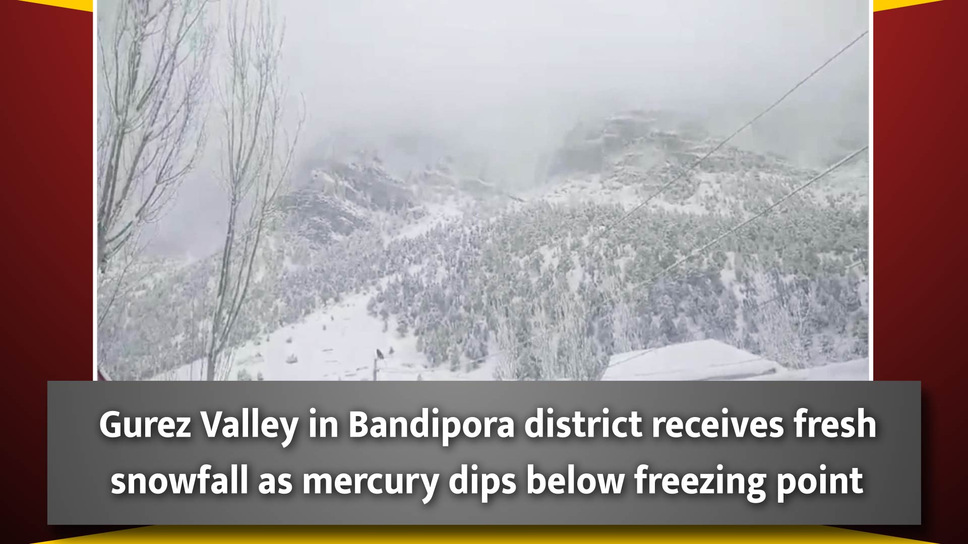 Gurez Valley in Bandipora district receives fresh snowfall as mercury ...