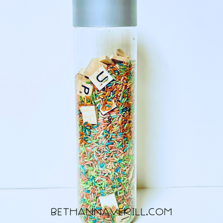 How to Make a Rainbow Rice Sensory Bottle