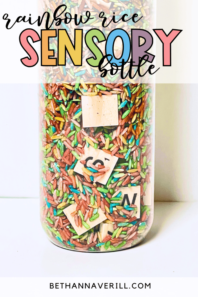 How to Make a Rainbow Rice Sensory Bottle