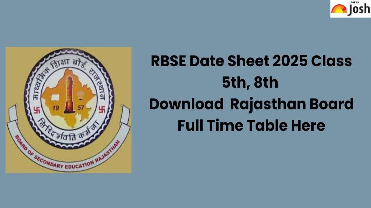 RBSE Date Sheet 2025 Class 5th, 8th OUT: Download Rajasthan Board Full ...