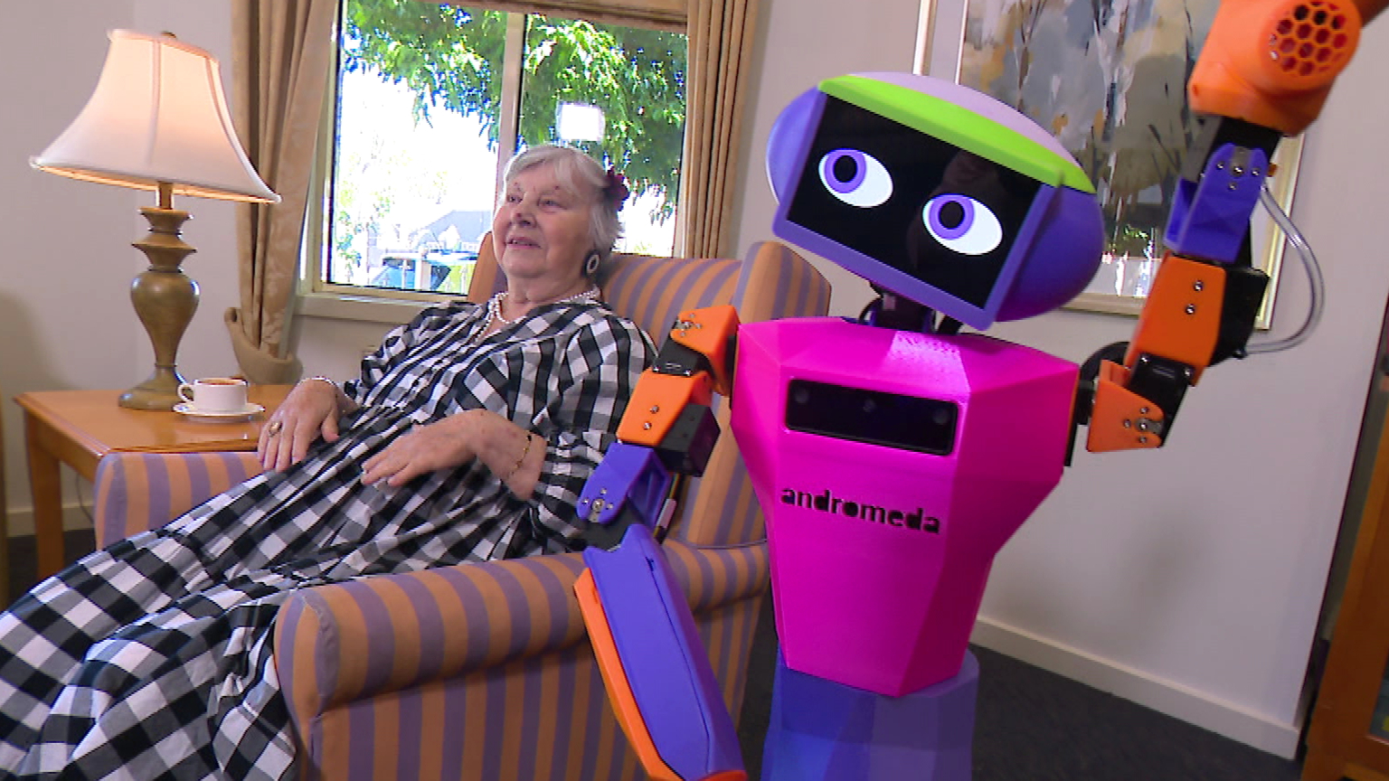 Colourful AI-powered robot to help combat loneliness in aged care homes