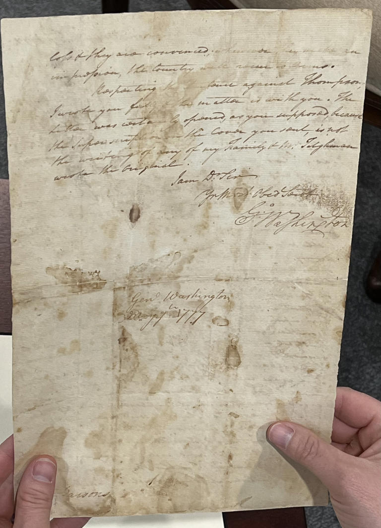 Rare 240-year-old George Washington war letter comes up for sale