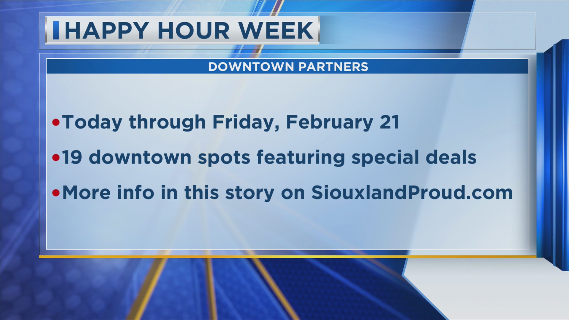 Downtown Partners Happy Hour Week