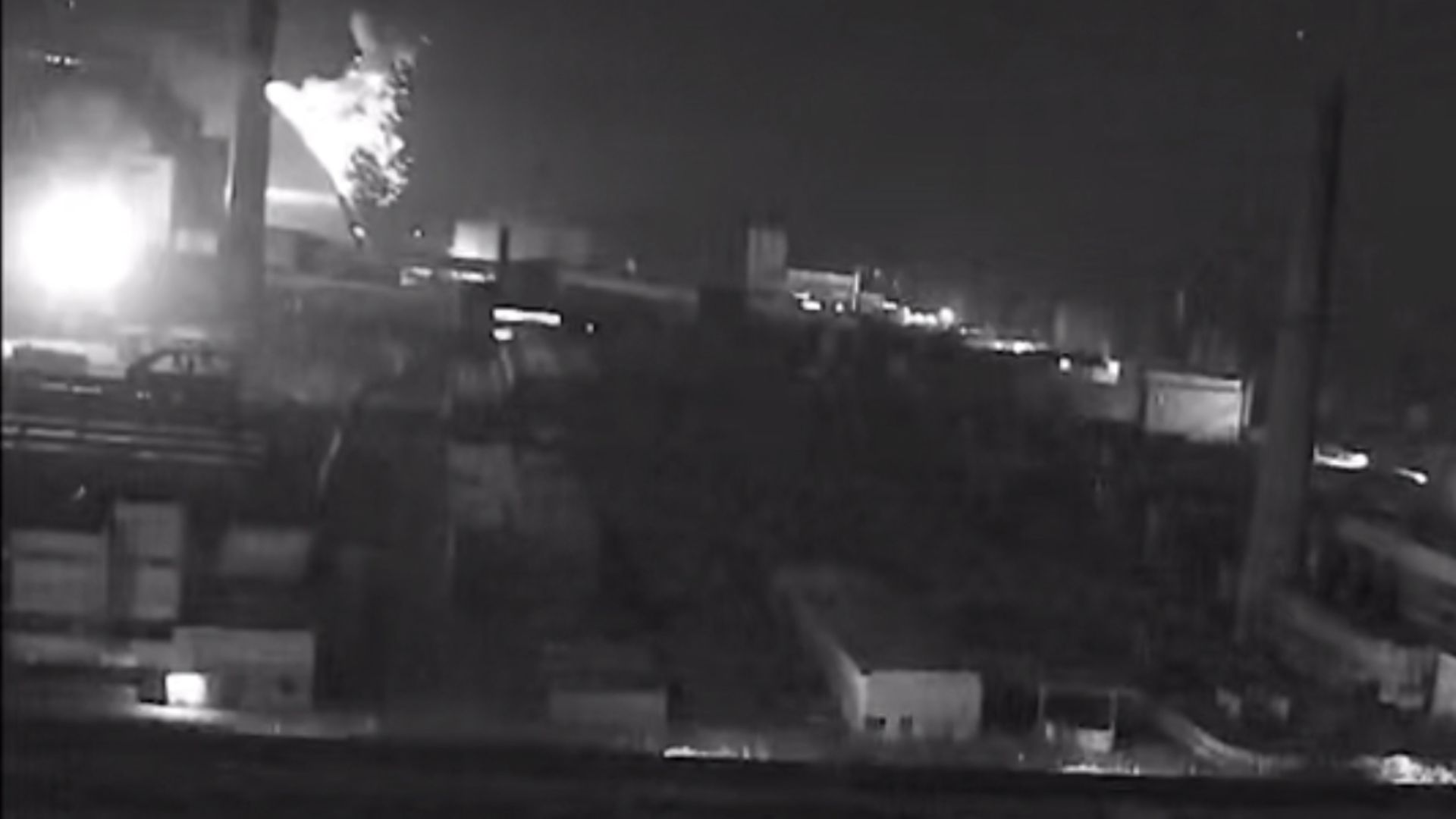 A drone crashes at the Chernobyl nuclear power plant