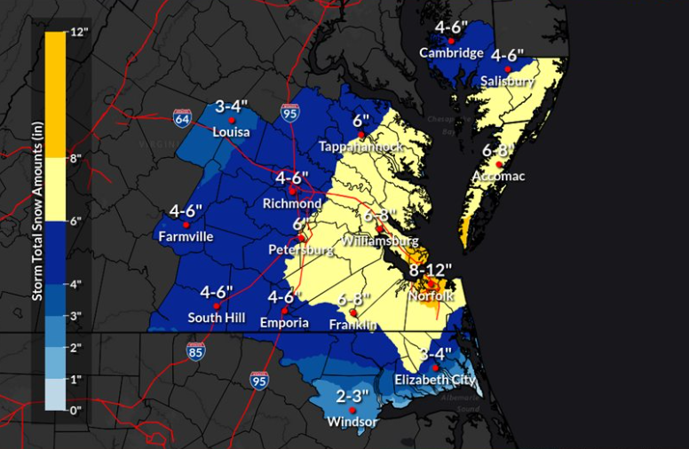 Snow predicted in Virginia this week: Will it impact the Petersburg area?