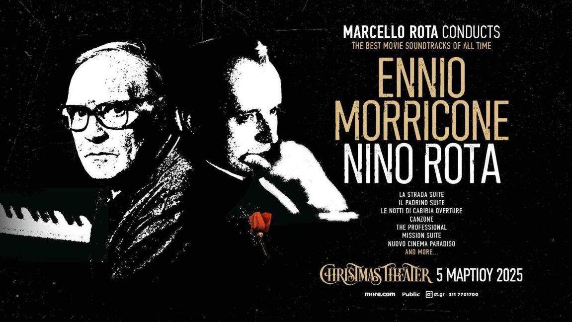 Ο MARCELLO ROTA διευθύνει NINO ROTA & ENNIO MORRICONE με τη Φιλαρμόνια Ορχήστρα Αθηνών