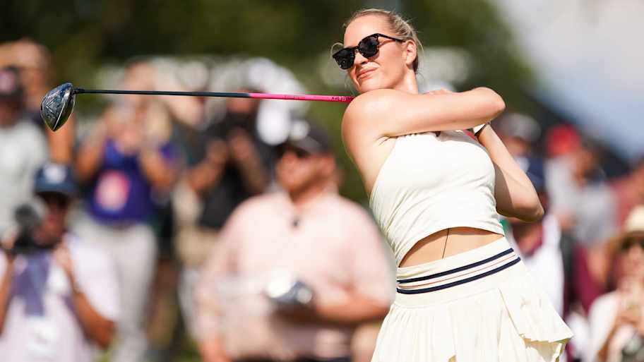 Paige Spiranac flaunts all-white miniskirt, ab-teasing crop top for ...