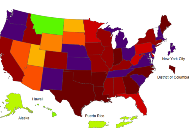 Flu Map Shows Highest Levels Across US