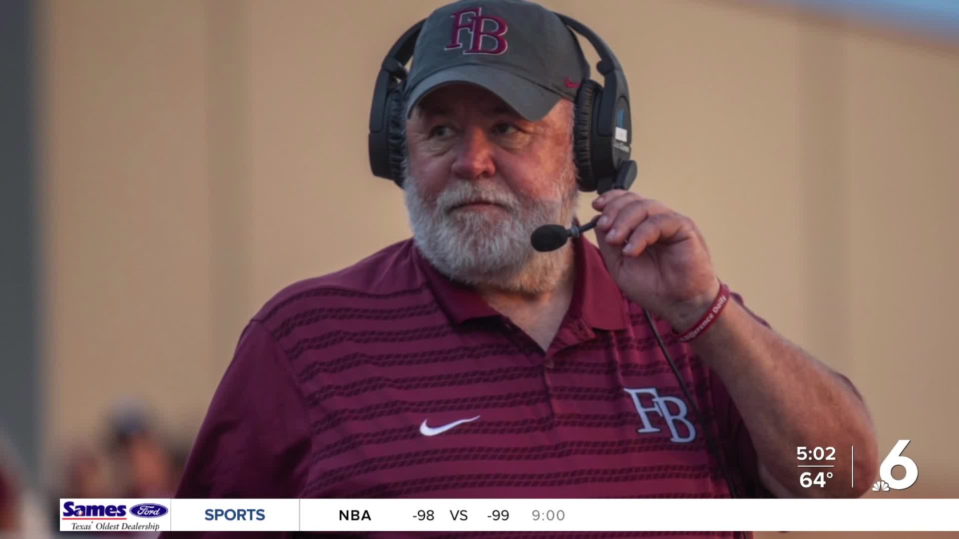 Flour Bluff's Coach Ron 'Capt' Rodgers passes