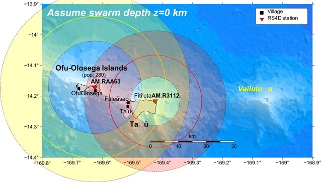 Detecting a Volcanic Earthquake Swarm with a Distant Seismic Sensor