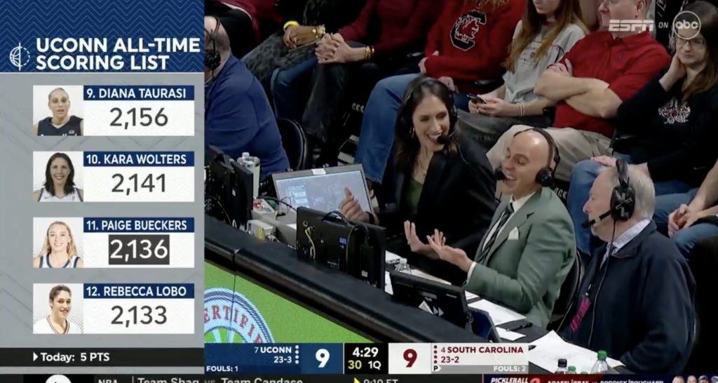 Ryan Ruocco pokes fun at Rebecca Lobo