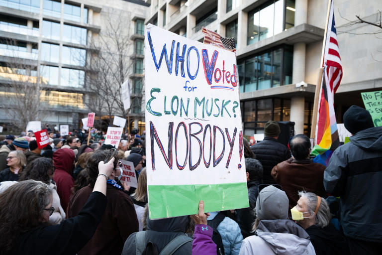 'Critical moment in history': Protests across US target Trump, Musk