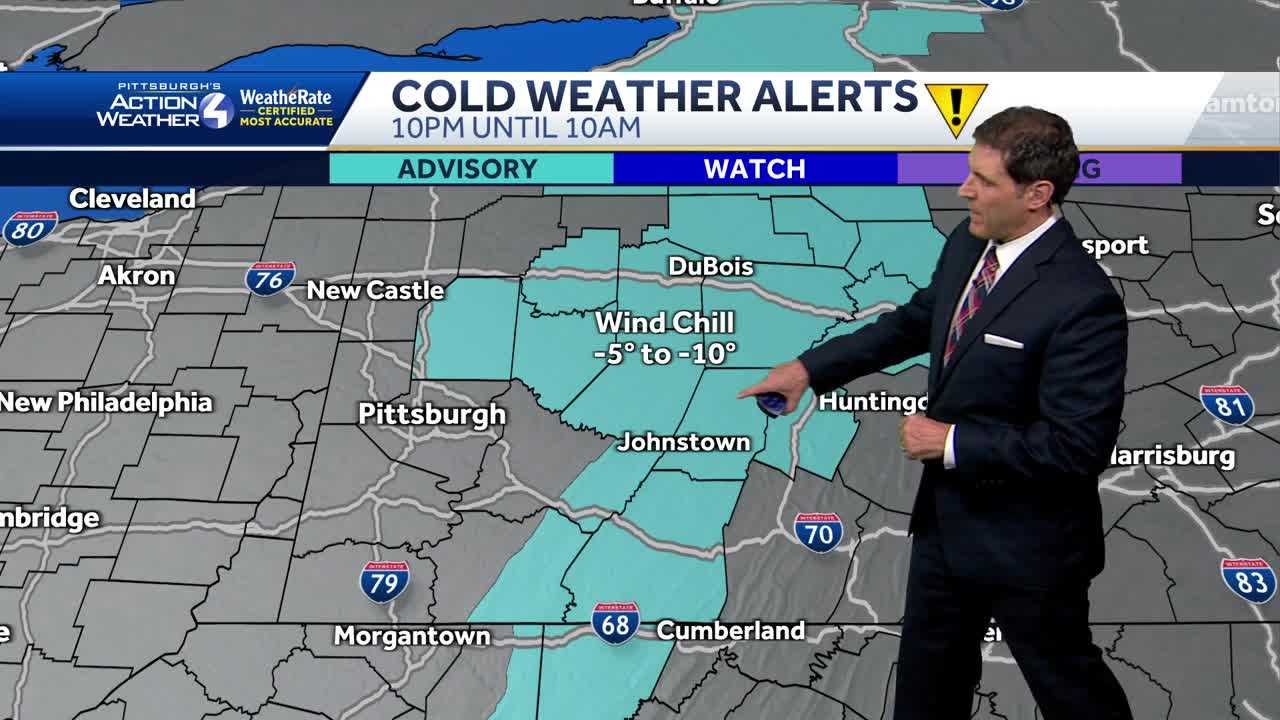 Bitter cold & blustery winds today/tomorrow