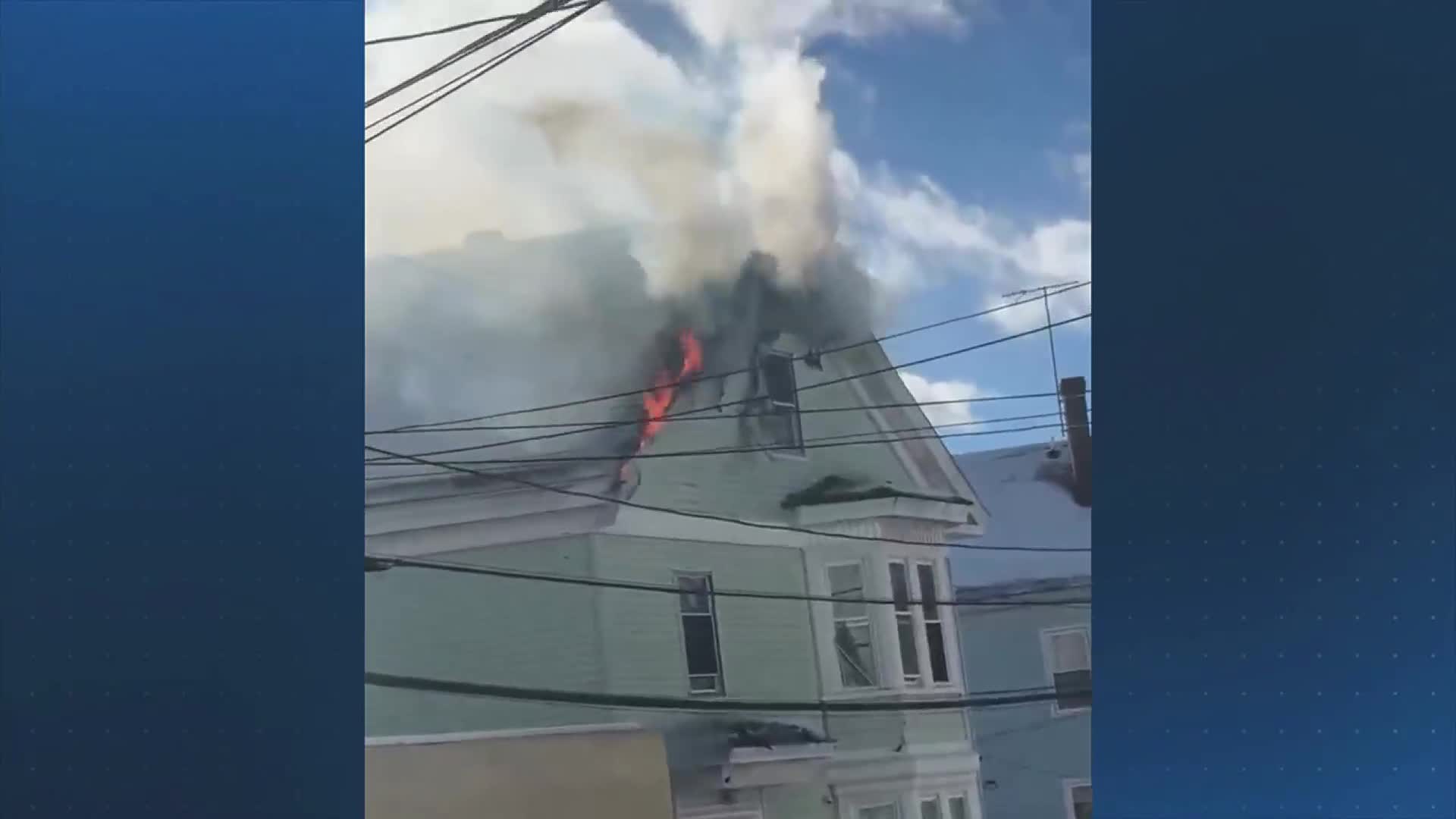 18 displaced after raging house fire in Lawrence