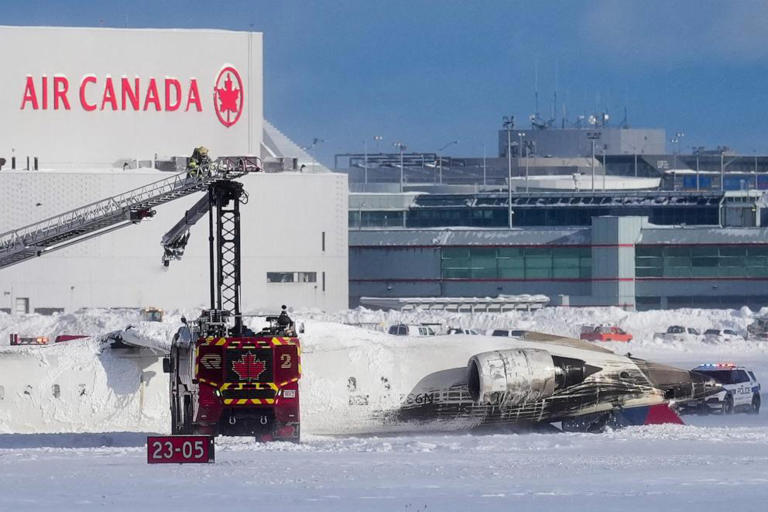 Delta plane crashes, overturns in Toronto; all survive, officials say
