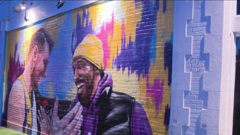 New mural honors Kobe Bryant and Luka Dončić in Beverly Grove