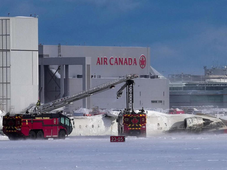 Delta plane crashes, overturns in Toronto; all survive, officials say