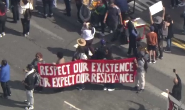Demonstrators gather at Los Angeles City Hall for immigration policy ...