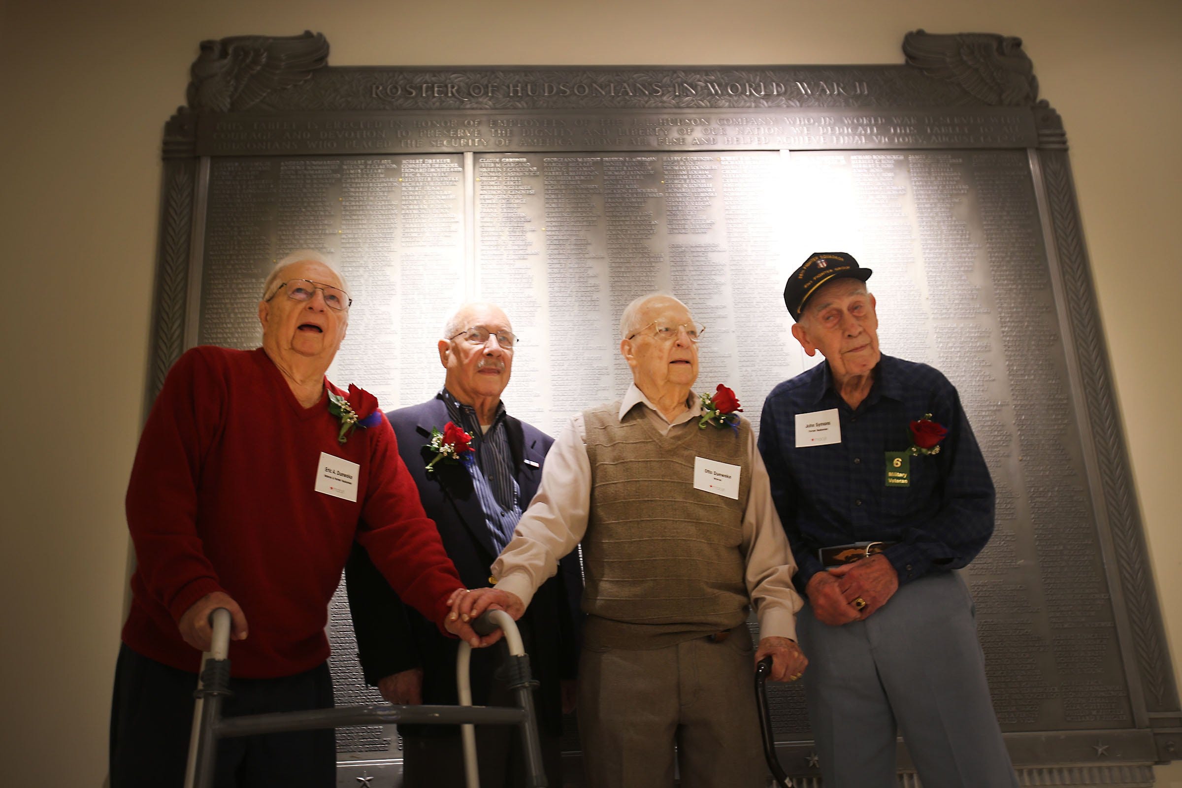 Plaque honoring J.L. Hudson workers who served in WWII moves to fourth ...