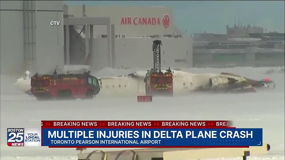 Delta Airlines flight flips over on landing at Toronto’s Pearson ...