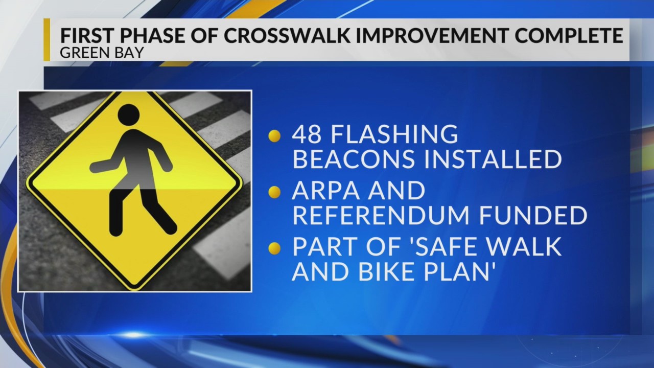 Green Bay's first phase of crosswalk improvement complete