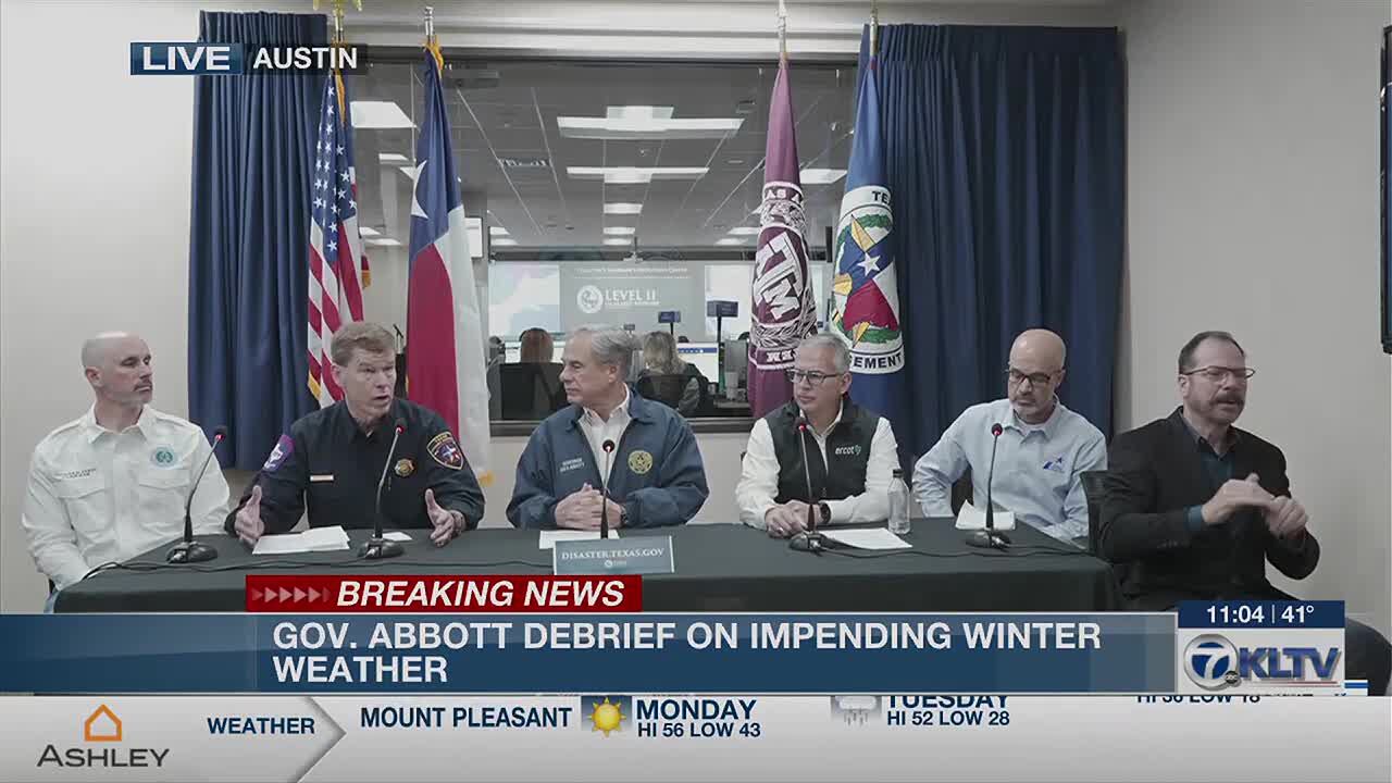 Gov. Abbott holds press conference on upcoming winter weather preps
