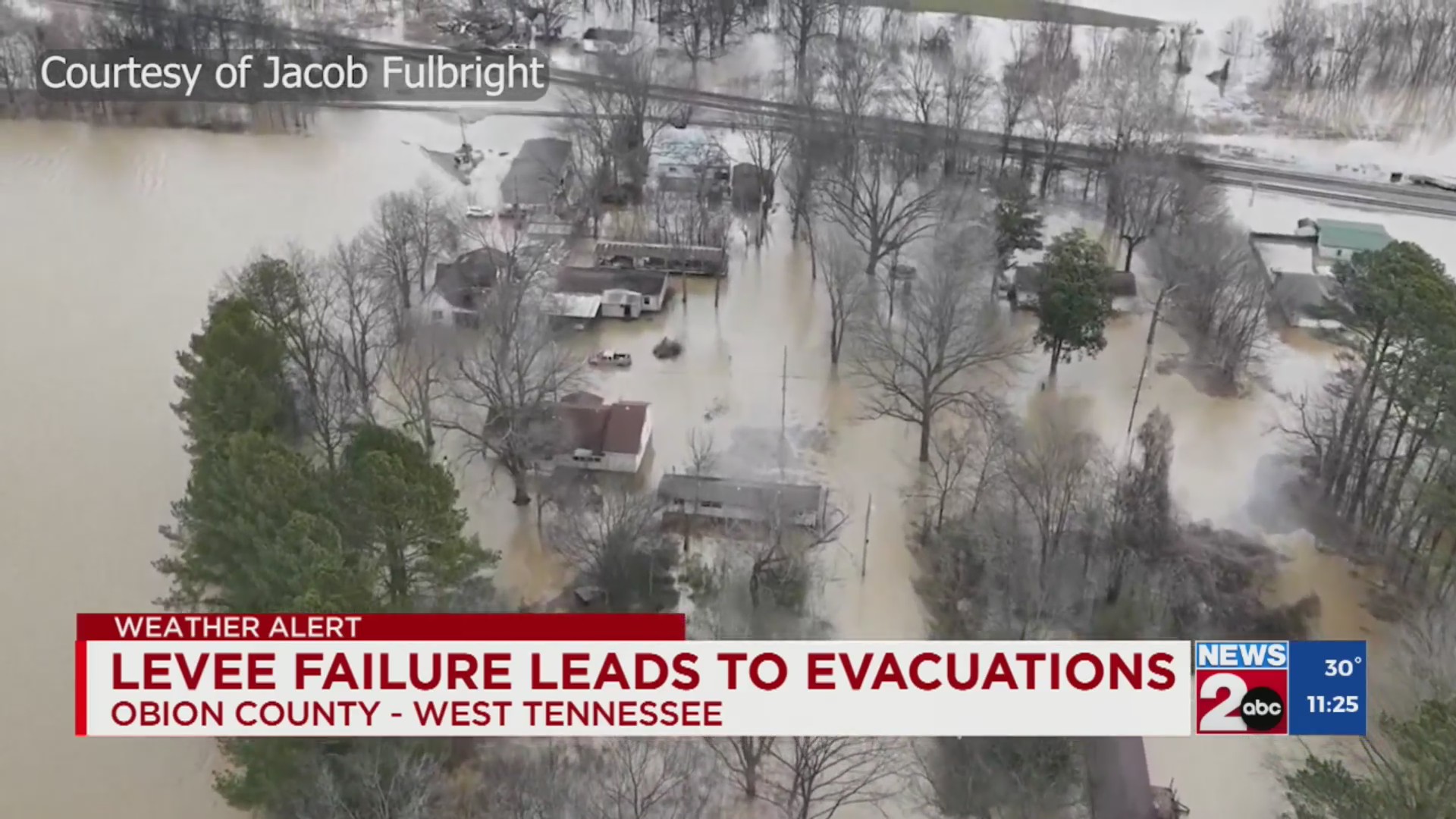 Levee failure leads to evacuations in West Tennessee