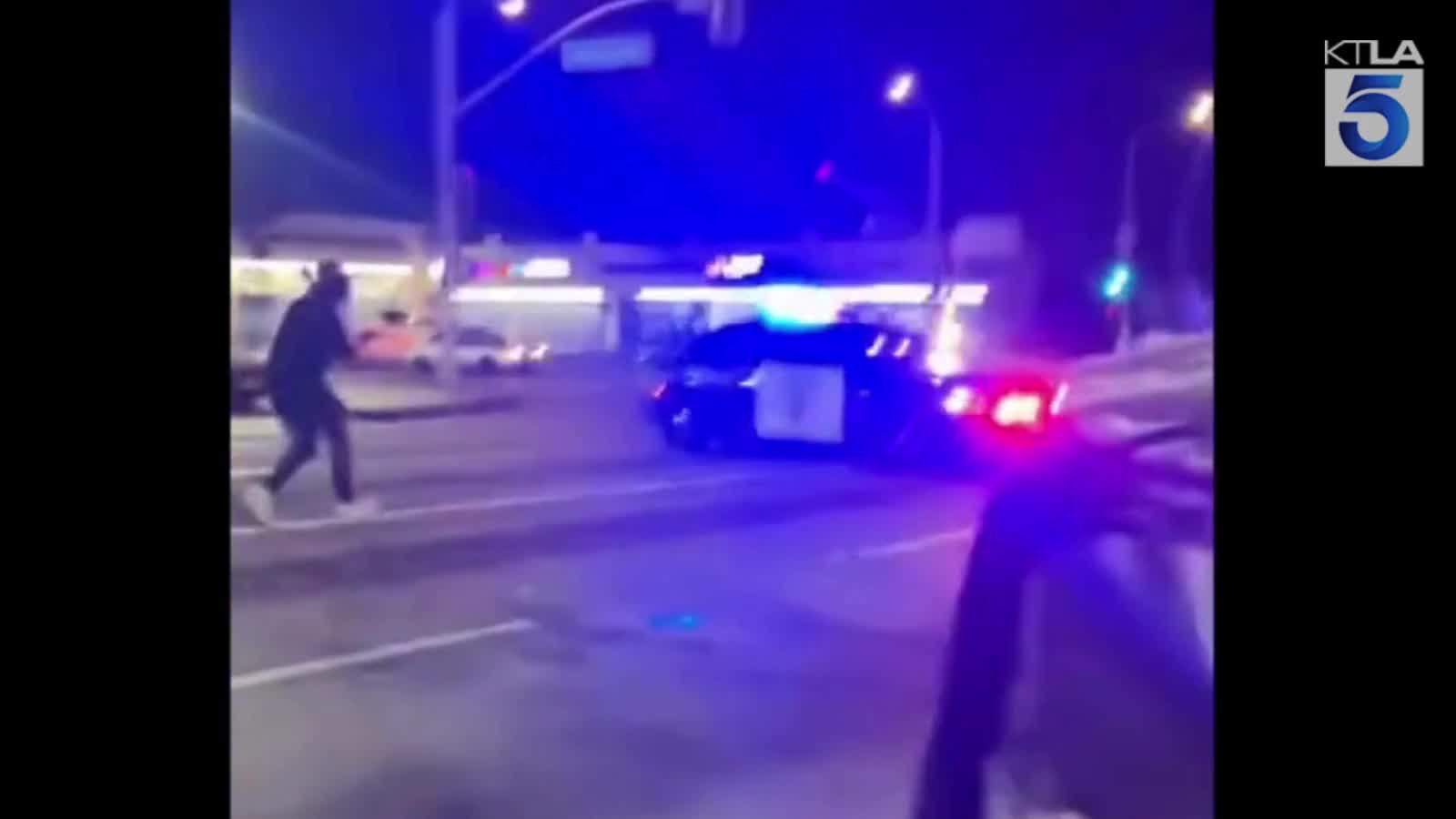 Shots fired at CHP cruiser during Compton street takeover