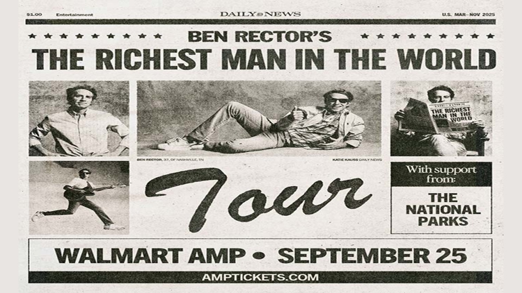 Ben Rector to play show in Rogers at Walmart AMP