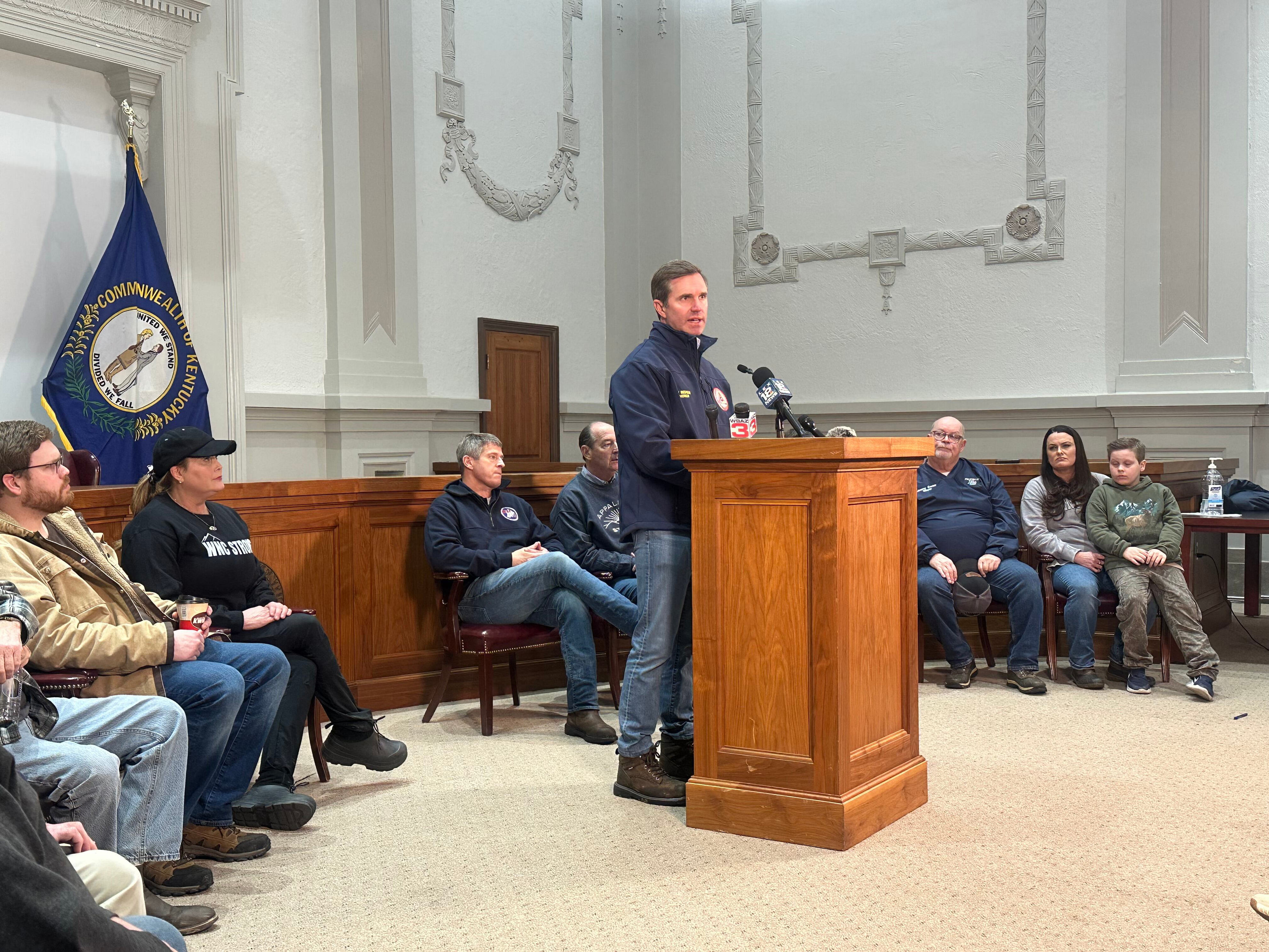 Gov. Beshear tours flood damage in Pike County