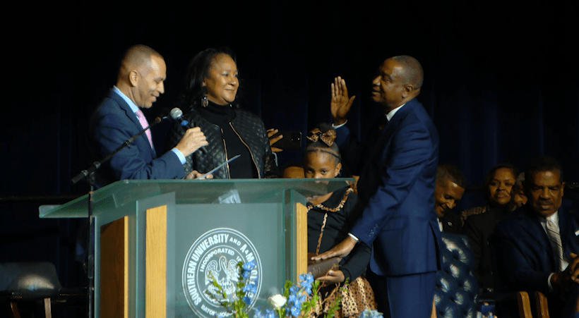 Minority Leader Hakeem Jeffries honors Rep. Cleo Fields’ return to Congress