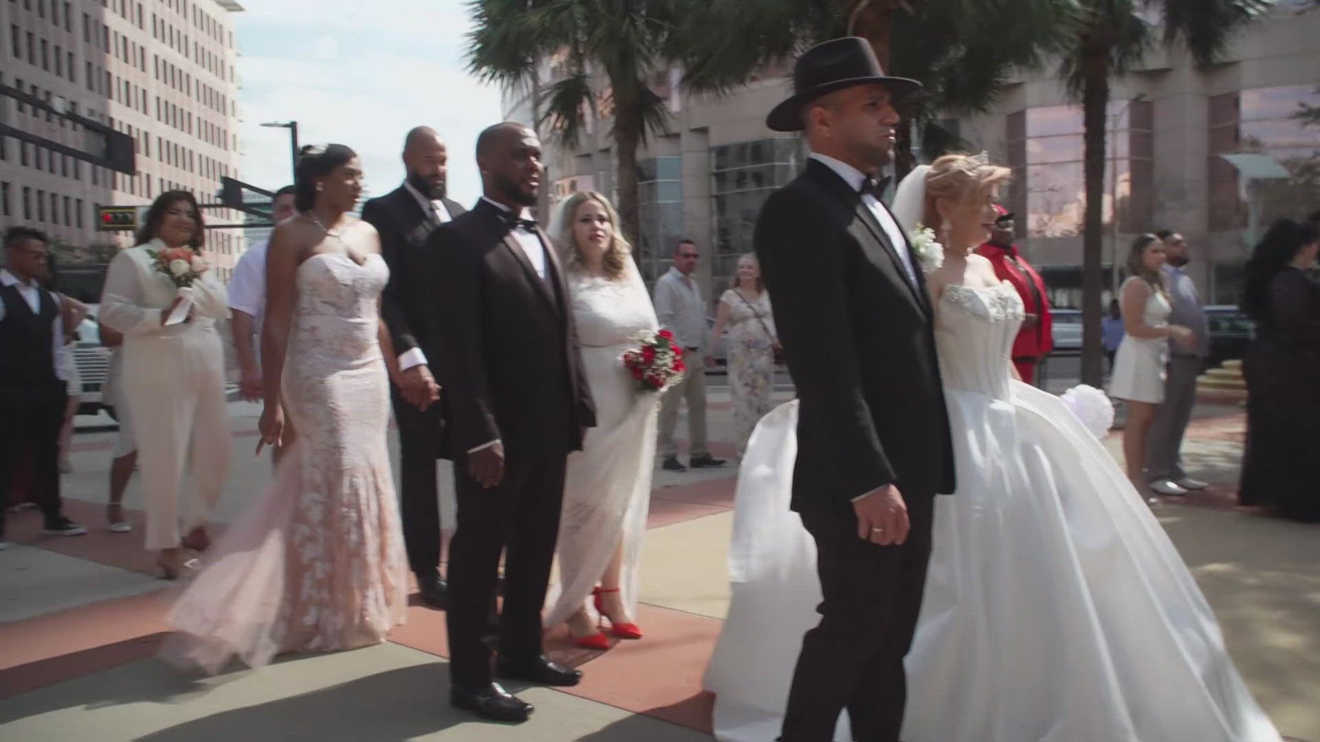 Dozens of Tampa couples get married in mass ceremony on Valentine's Day