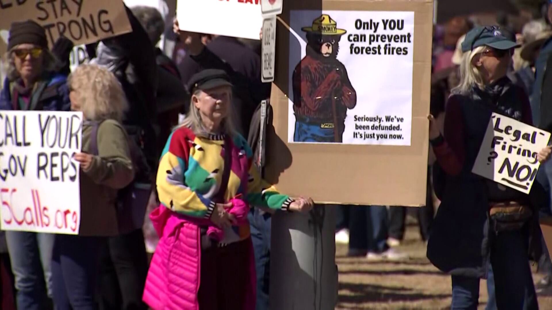 Hundreds protest in Flagstaff after mass firings of federal forest workers