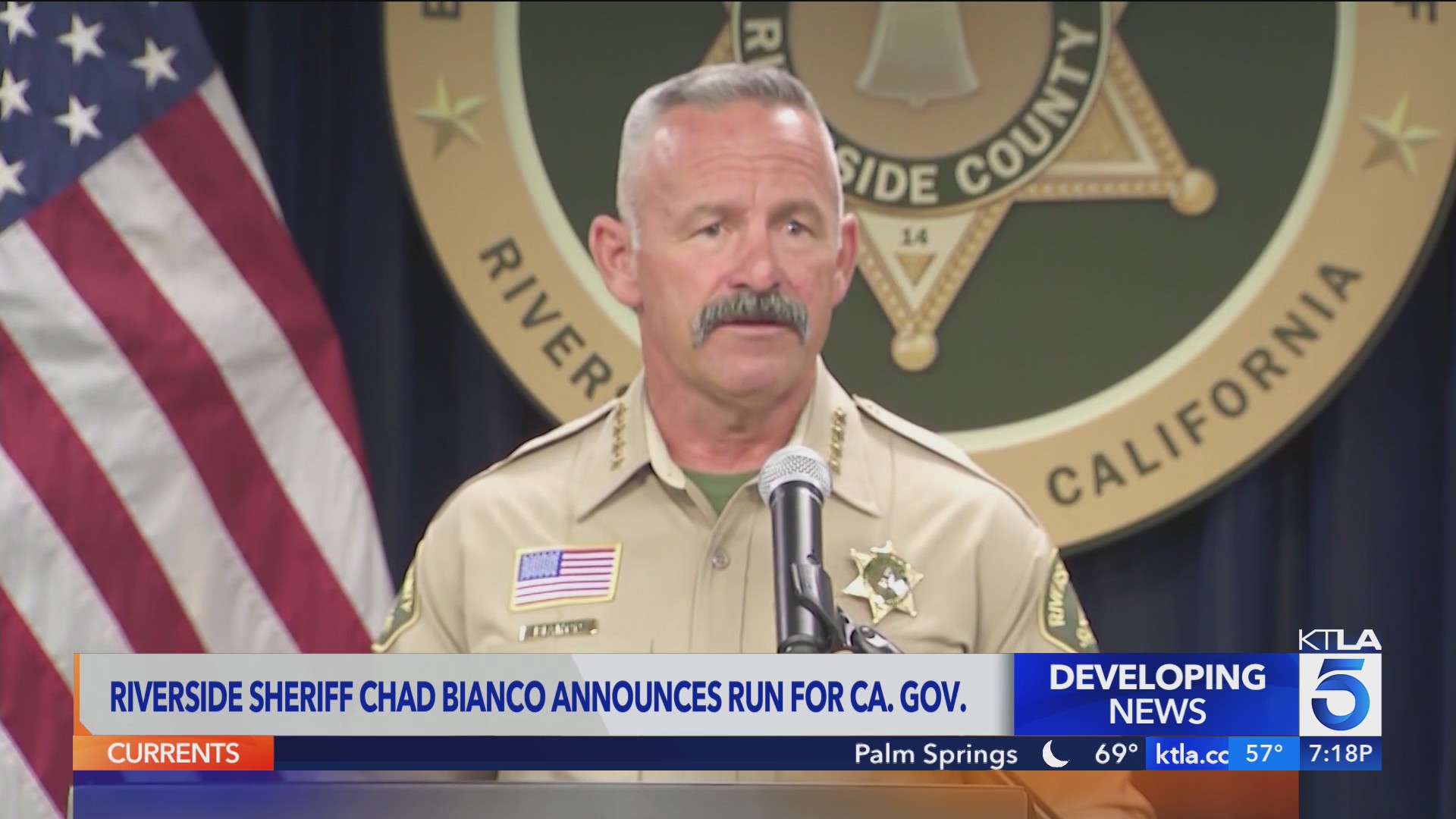 Riverside County Sheriff Chad Bianco Announces run for California Governor