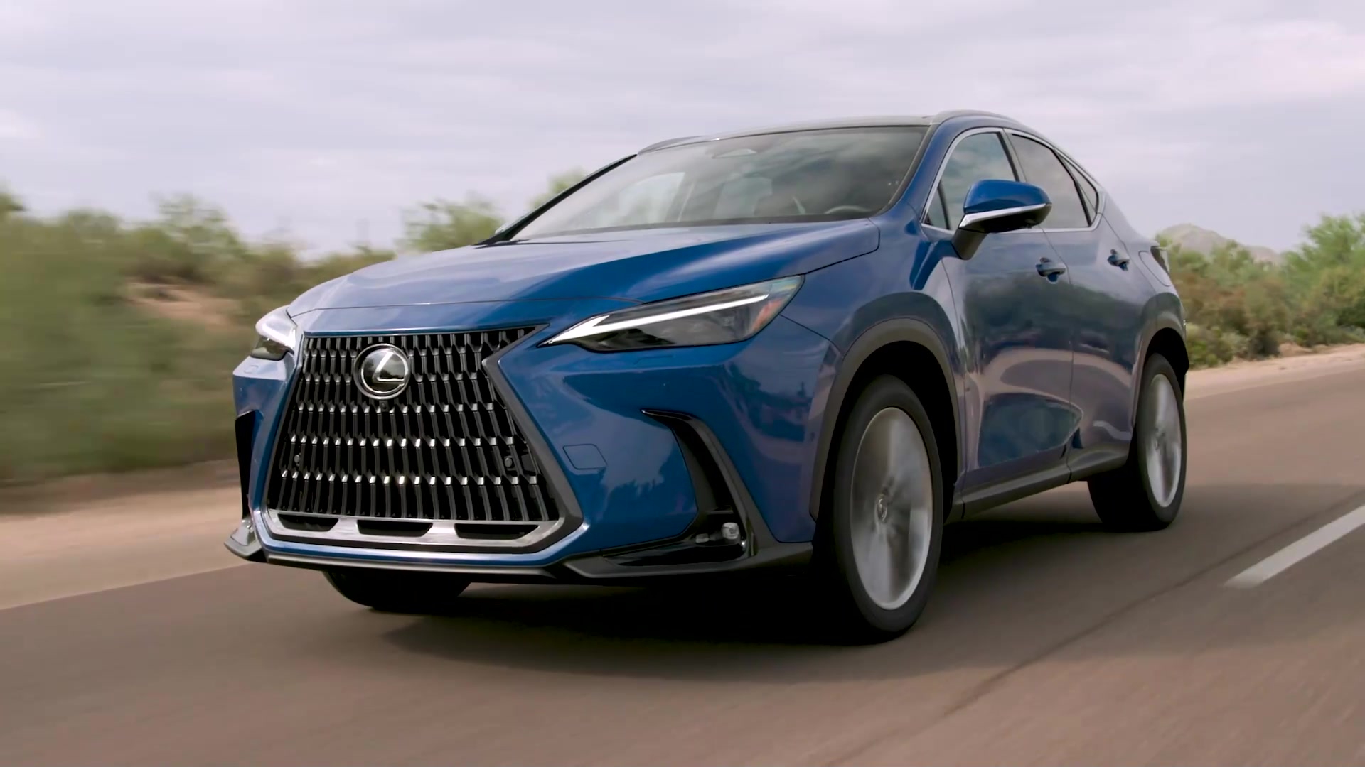 2025 Lexus NX 350h LUXURY in Celestial Blue Driving Video