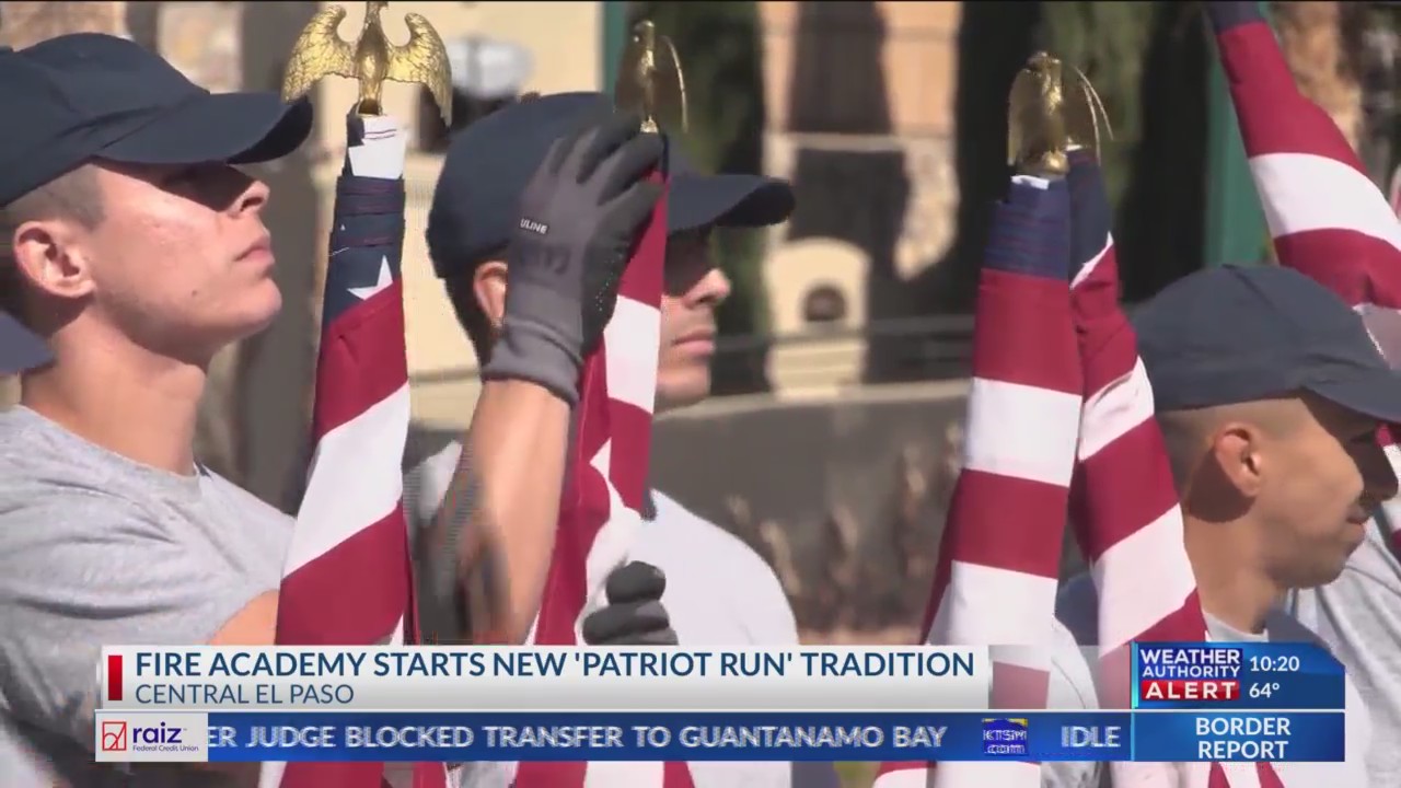 New ritual: Group runs with flags at Fire Academy