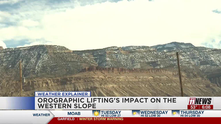 Orographic lifting’s impact on the Western Slope