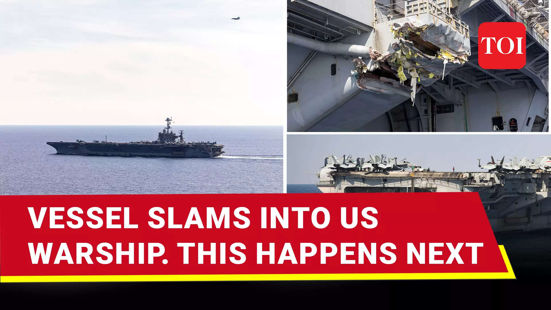 Houthi-attacked US Warship Collides With Ship; New Photos Show Pierced ...