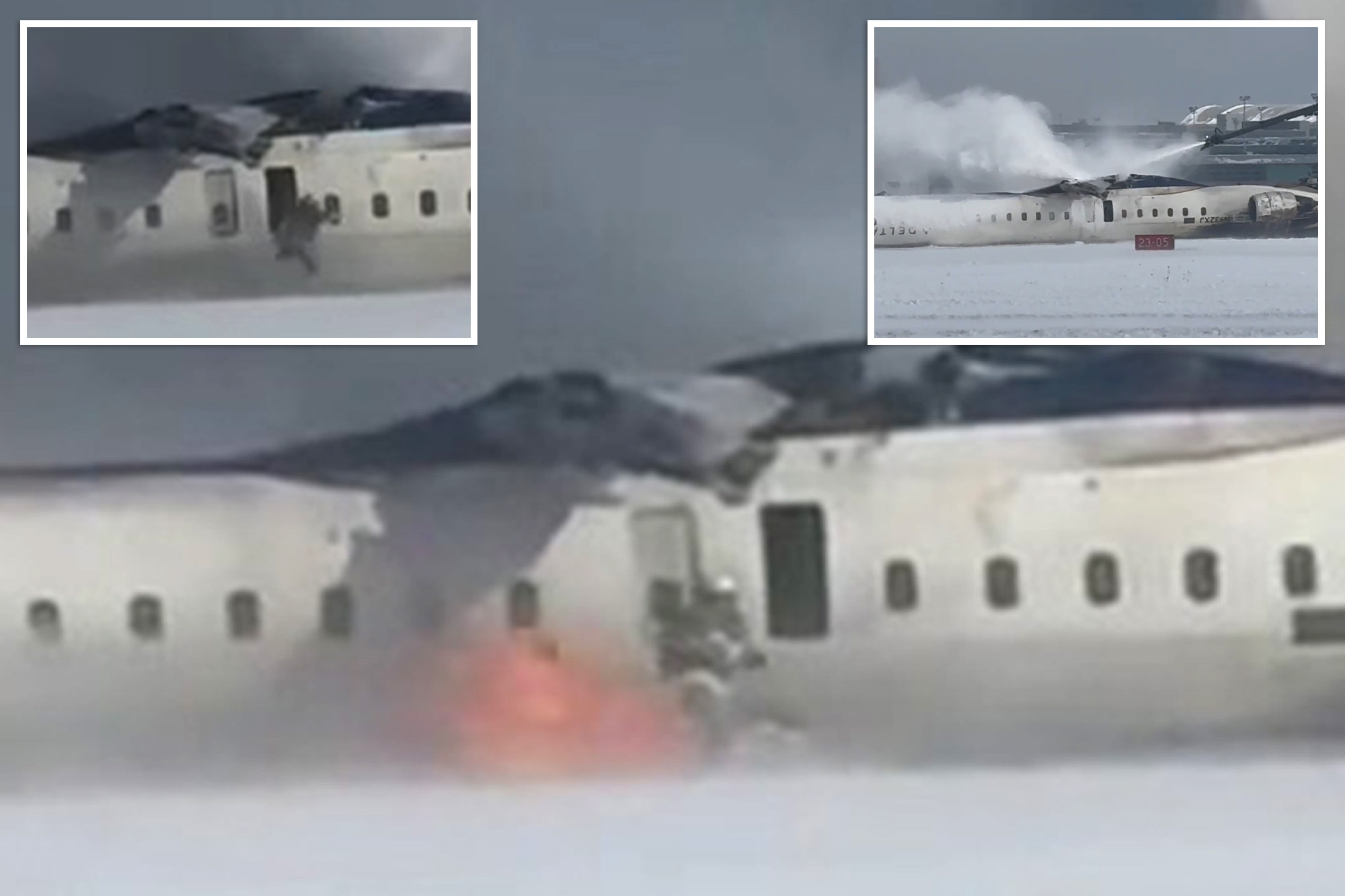 Part of flipped Delta plane at Toronto Pearson International Airport ...