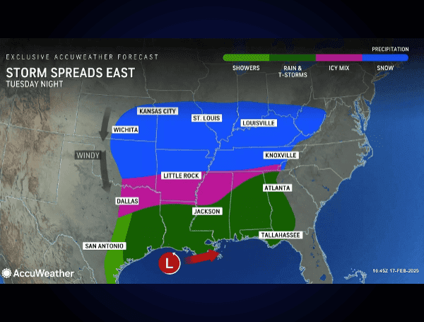 AccuWeather: Major Winter Storm Threatens To Bring Snow, Ice To Over ...