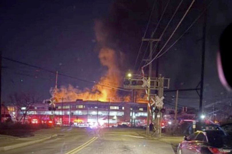 Huge fire breaks out as Jenkintown warehouse 'explodes' with workers ...