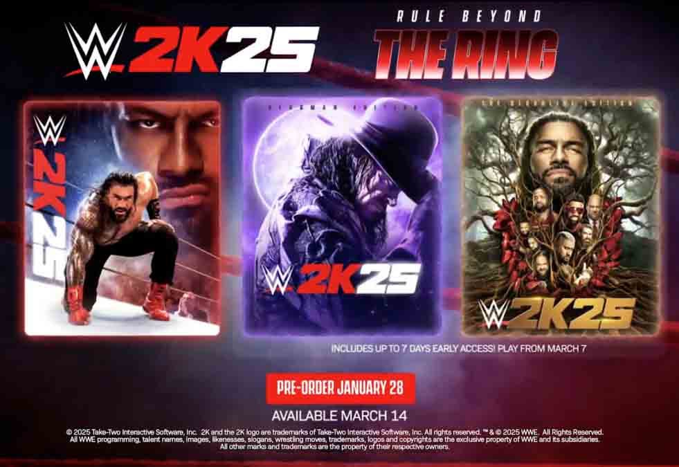 Han sido confirmados los nombres de todos los luchadores de WWE 2K25