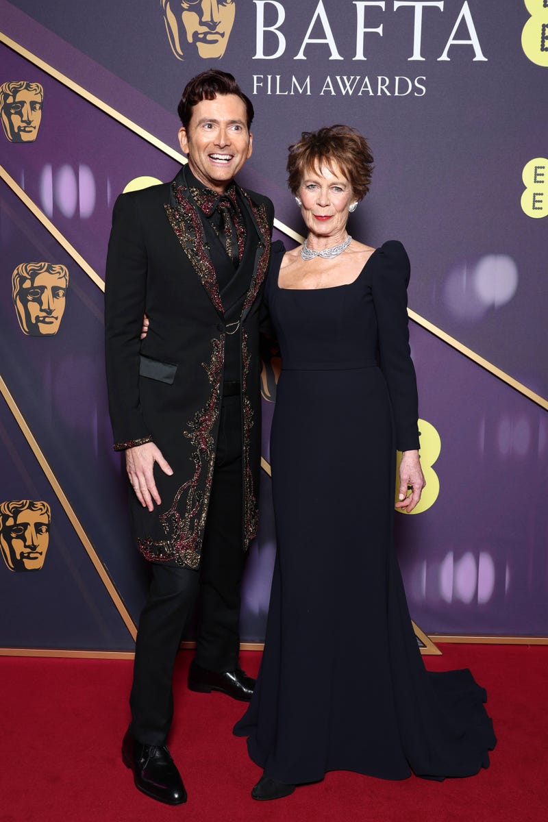 Celia Imrie stuns in a stylish black dress at the BAFTA awards 2025
